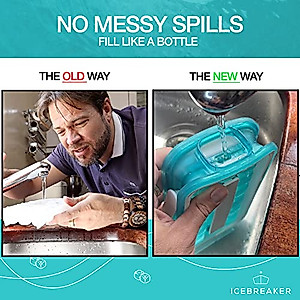 ICEBREAKER CLEAR POP 2023 - Make And Serve Ice Without Ever Touching The Ice - The Sanitary Ice Tray for Freezer - NO Spills Silicone Tray With Lid - Ice Cube Maker 18 Ice Cubes