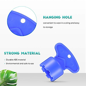 Faucet Aerator Key Removal Wrench Tool with 5 Sizes M16.5, 18.5, 21.5, 22.5, 24 Recessed Aerator Key Sink Aerator Wrenches for Cache Aerators Blue (5)