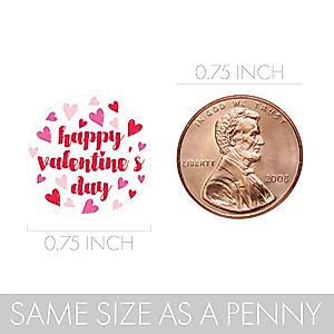 Valentine's Day Stickers for Kids, Valentine Label Stickers for Chocolate Kisses Candy - 180 Count