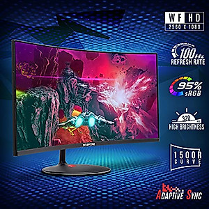 Sceptre 34-inch Curved UltraWide 21: 9 Creative LED Monitor 2560x1080 Frameless HDMI DisplayPort Up to 100Hz, Machine Black 2020 (C345W-2560UN)