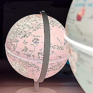 360° Rotating Globe - Educational Globe for Kids, Interactive AR World Globe, Illuminated 360° Rotating Globe Lamp, Educational Earth Globe for Birthday Halloween Christmas Gift Desk Decor (Blue)