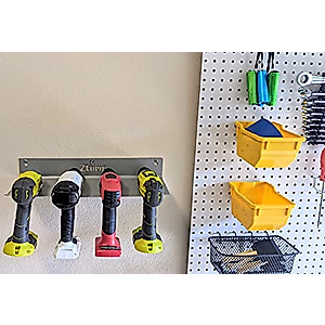 Ztorq Cordless Drill Tool Organizer - Drill Holder Storage Wall Mount Rack to optimize Garage Organization and Power Tool Storage