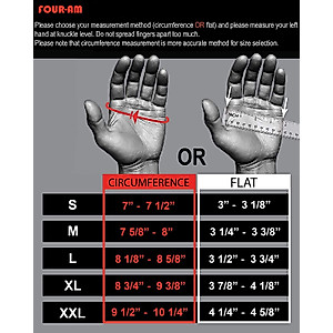 FOUR-AM Work gloves Men Fingerless Mechanic Gloves Shock-Grip, Anti-Collision For Men Women(Blue, Large)