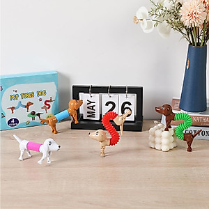 Dog pop tubes,Toy Dog,Animal pop Tubes,Robot dog,Fidget Toys for Kids,Sensory Toys for Kids 5-7,Dog Party Favors,small toys,dog toys for kids,sensory tubes,autism sensory products（4 Pack Dog）