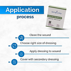 Calcium Alginate Wound Dressing Rope 12" -Simpurity- Antimicrobial Alginate Rope Dressing Fiber Padding Medical Absorbency Healing Pads for Bed Sore-Pressure Sore-Leg Ulcer