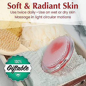 Dylonic Exfoliating Silicone Body Scrubber Razor Bump Brush + Ingrown Hairs Treatment Exfoliator Loofah | Eliminate Shaving Irritation for Legs, Armpit, Bikini Line | Smooth Skin Solution Men + Women