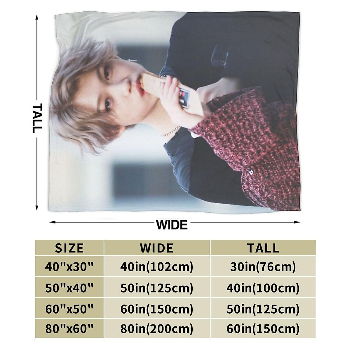 Stray Kids Lee Felix Blanket Ultra-Soft Micro Fleece Blankets Throw Blankets Decoration Gift for Decor Home Sofa,Office,Dormitory Bed car Camp Couch All Seasons