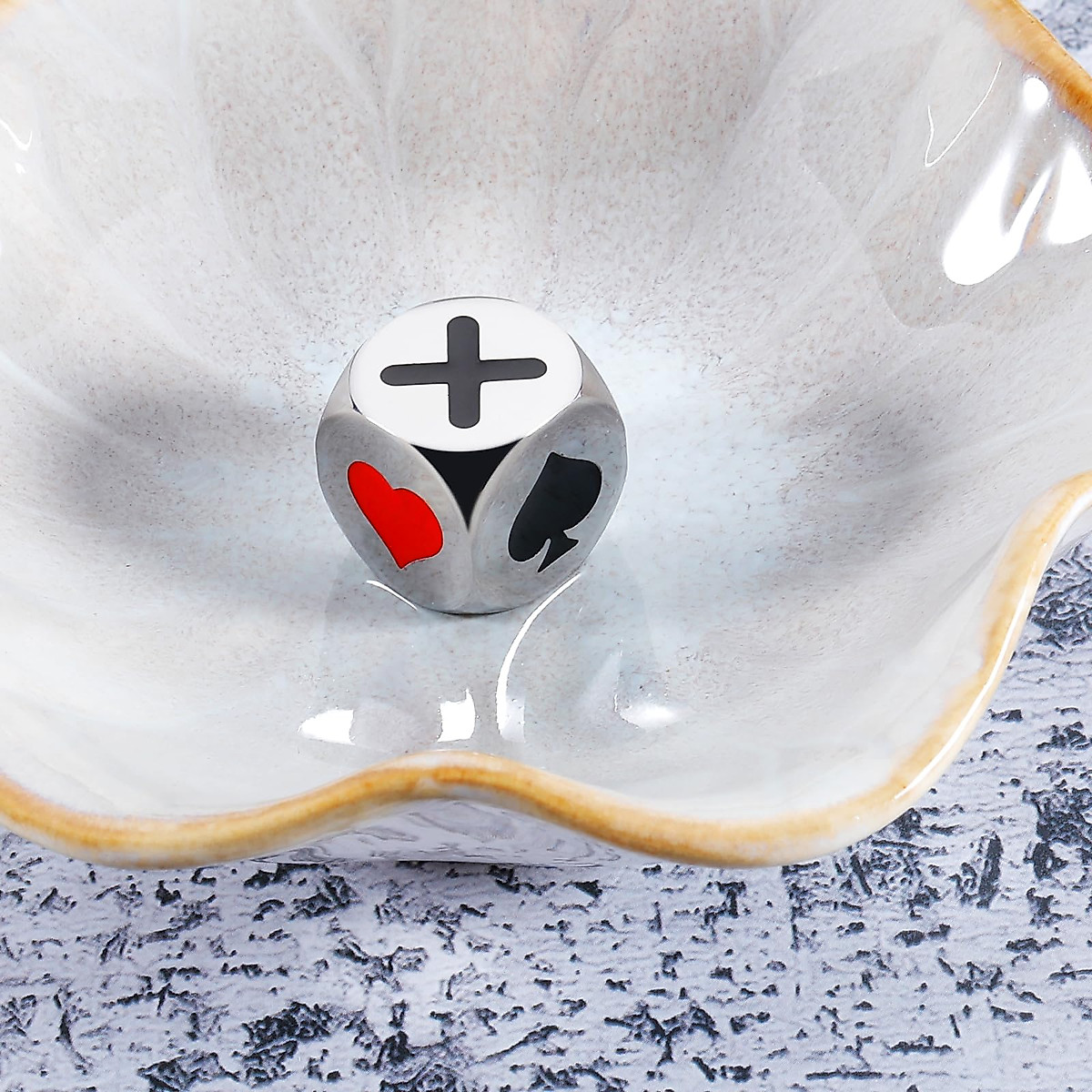 AMBREGRISSUN Trump Marker Trump Indicator Trump Dice Trump Cube Euchre Pinochle Playing Cards Trump Dice for Use with Euchre Pinochle Gifts for Family Women Men Her Him