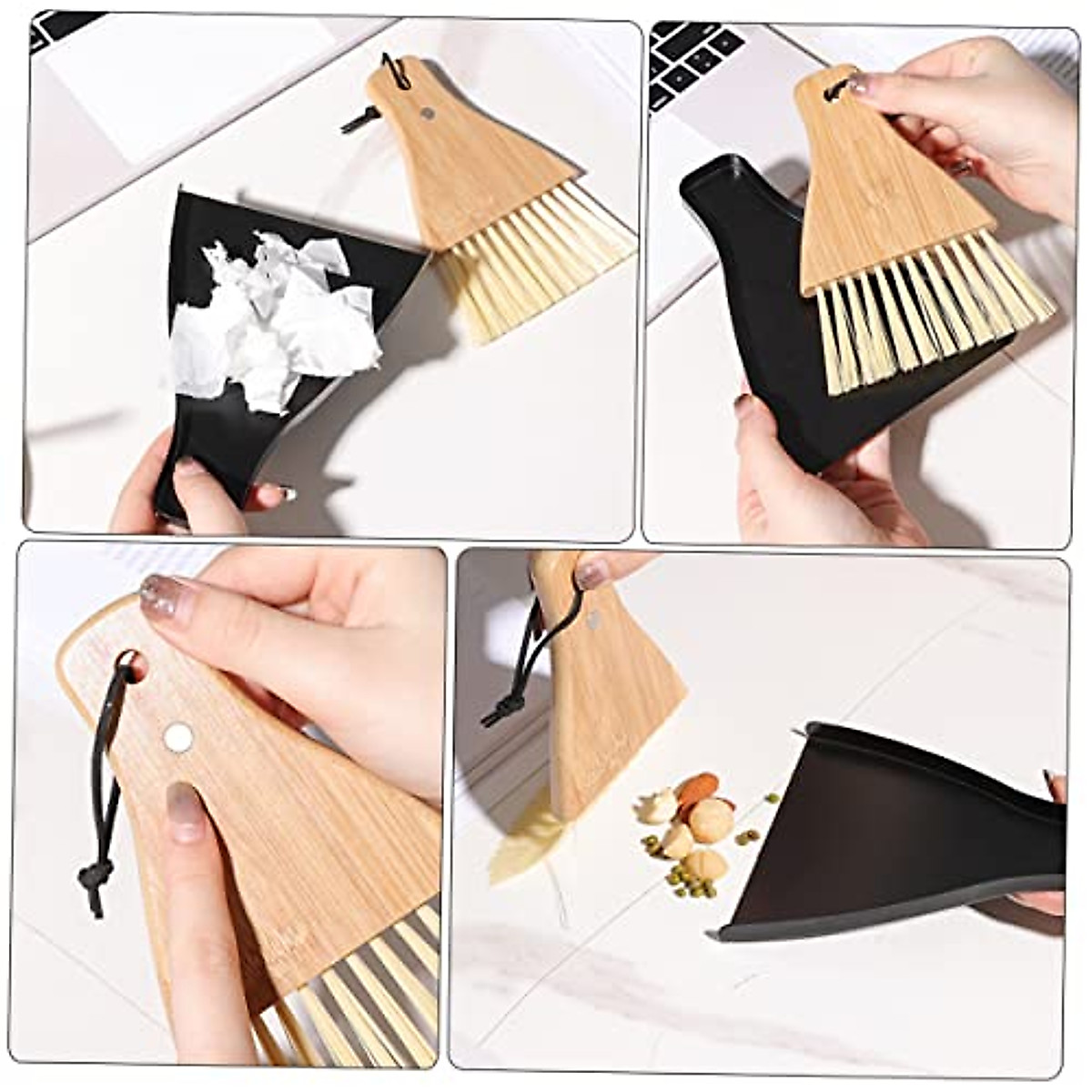 COLLBATH 1 Set Desktop Broom Mini Broom Kid Broom Multi-Function Mini Dustpan Broom Dustpan Broom for Compact Dustpan Broom Small Broom and Dustpan Whisk Broom Dust Pan Iron