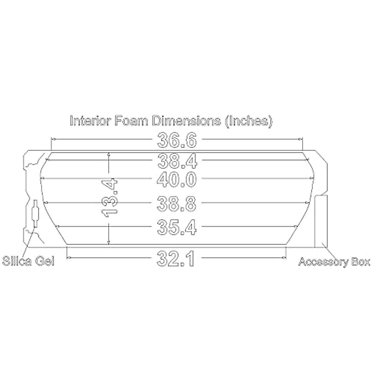 Case Club Waterproof Parallel Limb Compound Bow Pre-Cut Case with Silica Gel to Help Prevent Rust