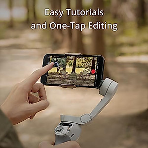 DJI Osmo Mobile SE Intelligent Gimbal, 3-Axis Phone Gimbal, Portable and Foldable, Android and iPhone Gimbal with ShotGuides, Smartphone Gimbal with ActiveTrack 6.0, Vlogging Stabilizer