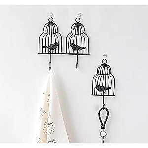 Creative Wrought Iron Bird Cage Hook fit for Clothing Store Door Back Coat Hook Porch Key Rack