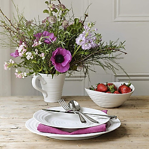 Portmeirion Sophie Conran White Round Platter | 12 Inch Porcelain Serving Tray for Appetizers, Snacks, and Sandwiches | Made from Fine Porcelain | Dishwasher and Microwave Safe