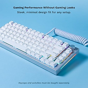 Glorious Modular Mechanical Gaming Keyboard Barebones/Pre Built/Black and White (Barebones (White))