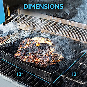 Kona Vegetable Grill Basket - 12" X 12" Non Stick Mesh for BBQ, Pellet Grills, Smokers - Great for Fish, Veggies, Kabobs, Fruit, Nuts, Smoking Cheese