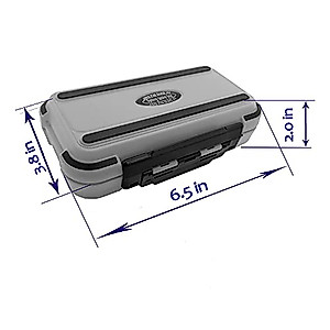 Waterproof Portable Tackle Box Organizer for Vest Small Case Mini Utility Lures Box Kayak fishing Containers For BASS Lures Jewelry Bead for Vest (Gray, MEDIUM)