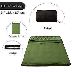 MAXYOYO Japanese Floor Futon Mattress Full Size, Floor Couch for Adults Roll Up Folding Floor Bed Portable Mattress Foam Mattress Queen, Diamond Patterned Japanese Futon Bed, Green