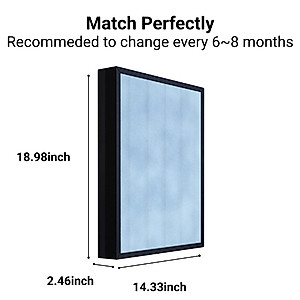 HSP002 True HEPA Air Filter Replacement Compatible with HATHASPACE Air Purifier 2.0 (H13 True HEPA)