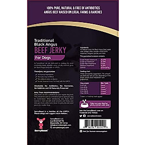 Beef Jerky Dog Treats for Dogs - 16 oz Grass-Fed Natural Real Meat Jerky Made in the USA Only - Thin Healthy Grain Free Chew Sticks - High in Protein Tender Strips - Perfect for Training & Rewarding