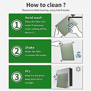 Originallife Washable Reusable Air Cleaning Filter, 9" x 15" Compatible With 3M Filtrete FAPF02, FAPF02-4, FAPF02-6, RAP.010915, RAP.01091,Replace HEPA Filter