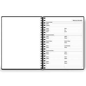 A4 Undated Daily Planner Notebook- Daily Productivity Planner with Hourly Schedules, Action Items and Follow-up, Daily Organizer to Improve Time Management, 8.5 × 11 Inch, Black PU Daily Planner 2024
