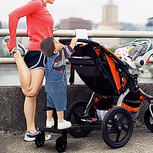 Universal Stroller Board with Removable Seat- 2-in-1 Sit and Stand Baby Stroller Rider Board Stable Stroller Glider Board Stroller Ride Board Fit for Most Brands' Stroller (Holds Children Up to 55lbs)