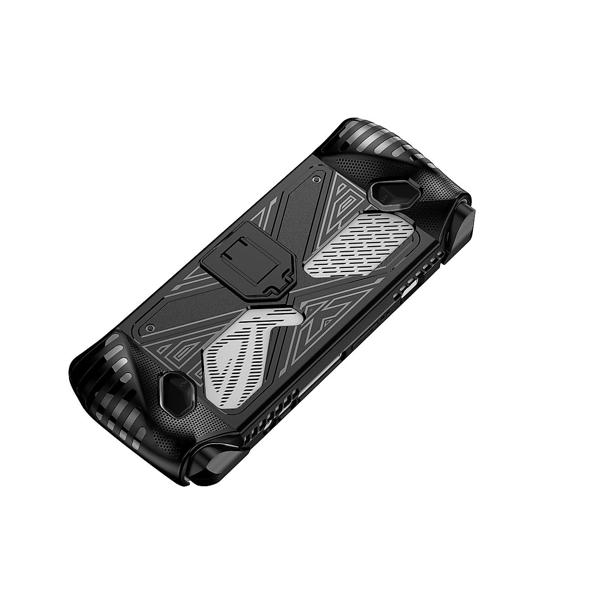 Baigeda Protective Case with Foldable Kickstand for ASUS Rog Ally 2023 Release Full Body Soft TPU Handheld Game Console Drop-Proof Protector Case with Shockproof,Non-Slip,Anti-Collision (Black)