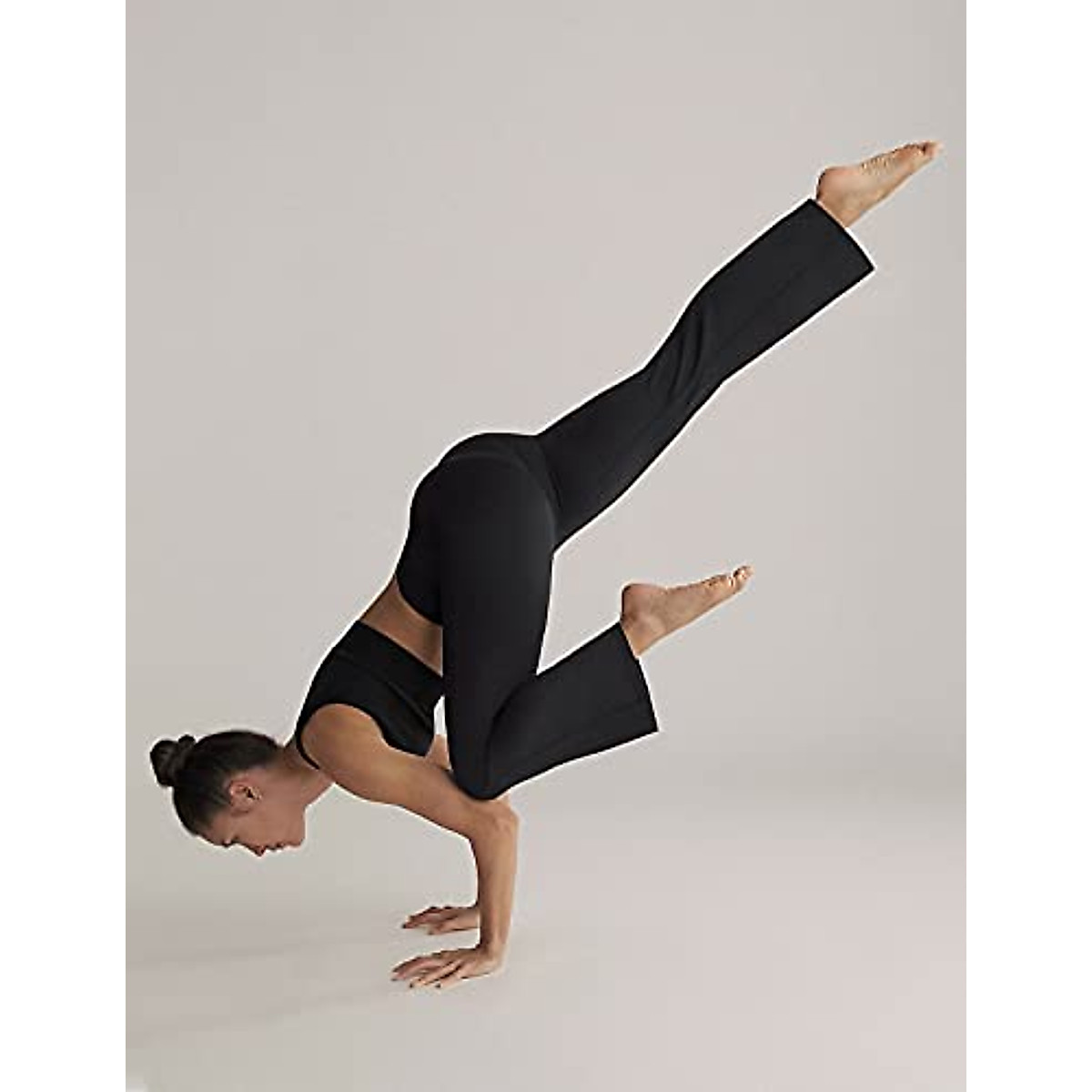 Ewedoos Yoga Pants with Pockets for Women Flare Yoga Pants Women Bootcut High Waisted Work Pants with 3 Pockets Workout Black