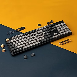 Keychron C2 Pro Wired Custom Mechanical Keyboard Full Size Layout QMK/VIA Programmable Macro White Backlit with Keychron K Pro Red Switch OEM Profile Double-Shot PBT Keycaps for Mac Windows Linux