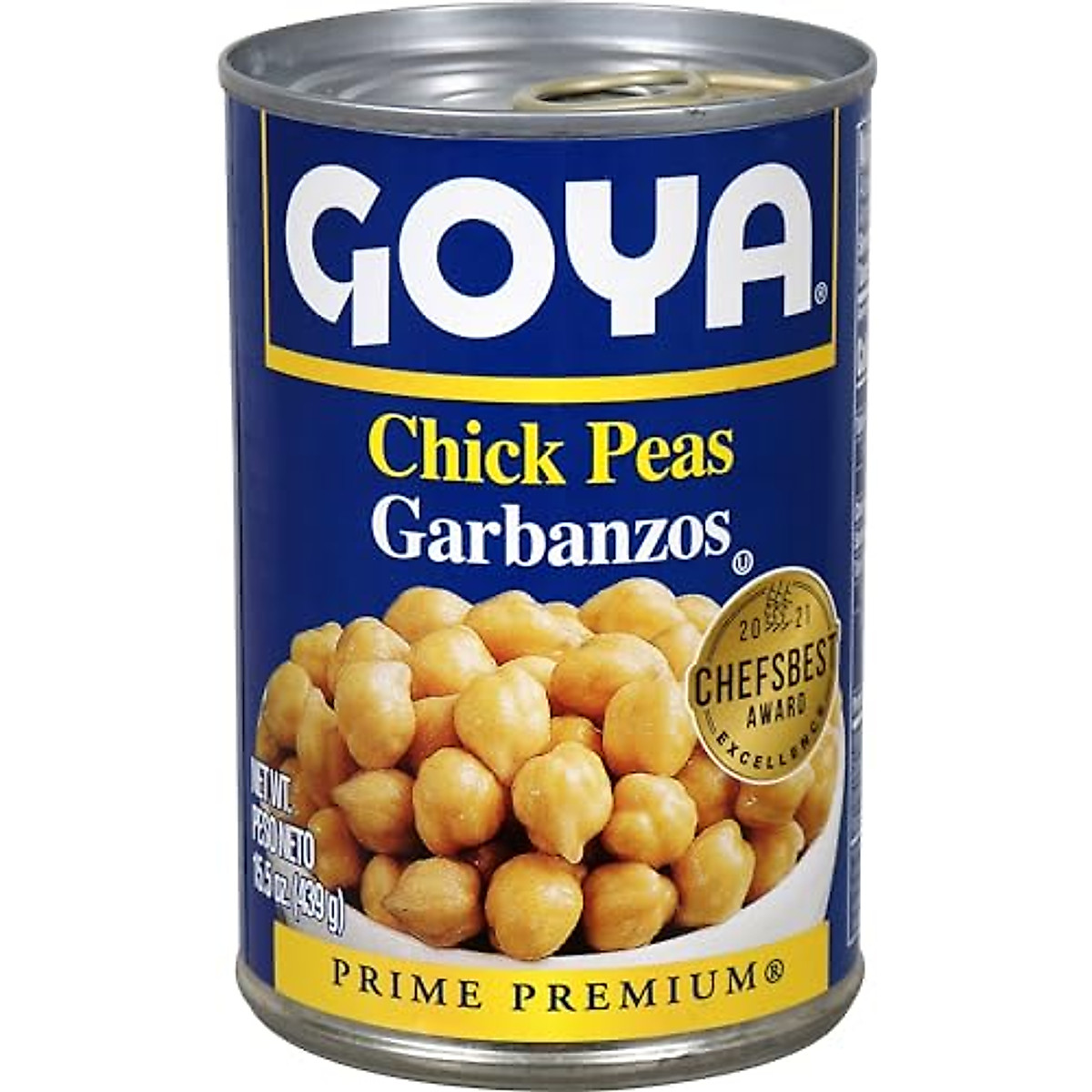 Goya Foods Chick Peas, Garbanzo Beans, 15.5 Ounce (Pack of 8)