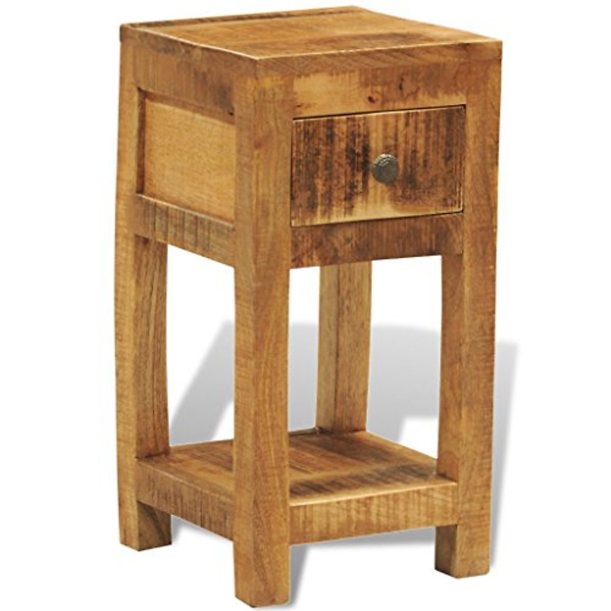 Festnight Solid Wood Display Side End Table Nightstand with 1 Drawer
