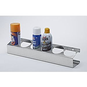 Space Saving Aerosol Spray Paint Can Storage System Rack Shelf Organizer - Made in USA - Garage Home Workshop - Wall Mounted - Holds 6 Cans