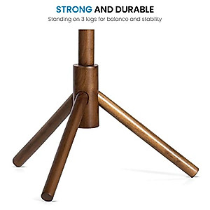 ZOBER Coat Rack Free Standing - Wooden Coat Tree W/ 6 Hooks - Coats, Purses, Hats - Adjustable Sizes, Easy Assembly - Vintage