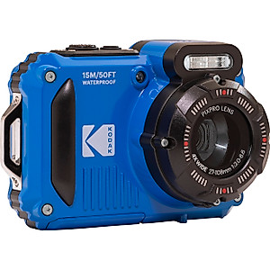 Kodak PIXPRO WPZ2 Digital Camera + Black Point & Shoot Case + 32GB microSDHC Card (Blue)