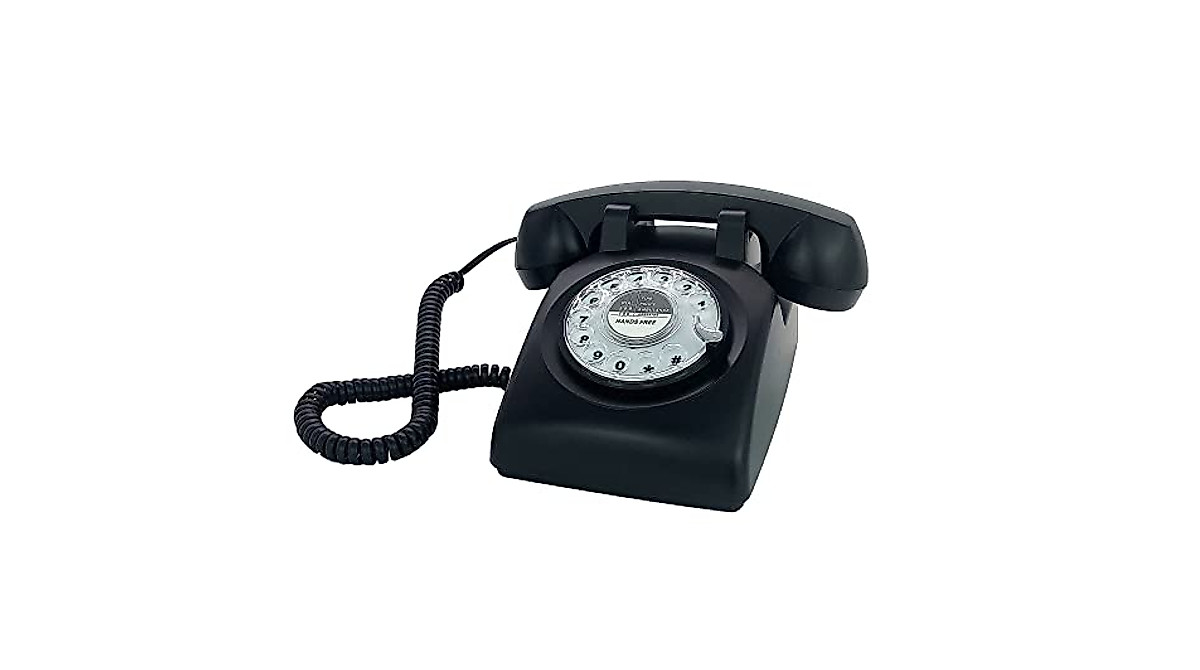 TelPal Retro Corded Desk Phone - Classic Vintage Style