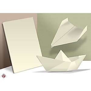 Cream Thick Paper Cardstock - for Brochure, Invitations, Stationary Printing | 80 lb Card Stock | 8.5 x 11 inch | Heavy Weight Cover Stock (216 gsm) 98 Brightness | 8 1/2 x 11 | 50 Sheets Per Pack