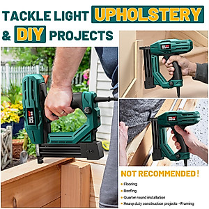 NEU MASTER Electric Nail Gun, 2 in 1 Staple Gun for DIY, Woodworking with 800pcs 18 Gauge Nails &1/4'' Narrow Crown Staples 200pcs