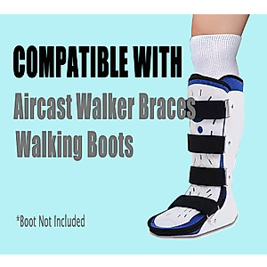 CIRZUEX 2 Pairs Replacement Sock for Air cast Walking Boot Walker Brace - Air Cam Walkers Fracture Boot Orthopedics Socks Cast Boot Sock 2 Pairs