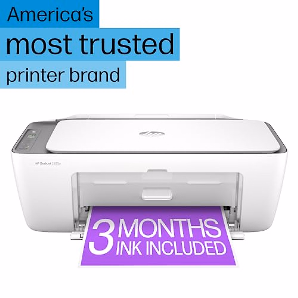 HP DeskJet 2855e Wireless All-in-One Color Inkjet Printer, Scanner, Copier, Best-for-home, 3 months of Instant Ink included (588S5A)