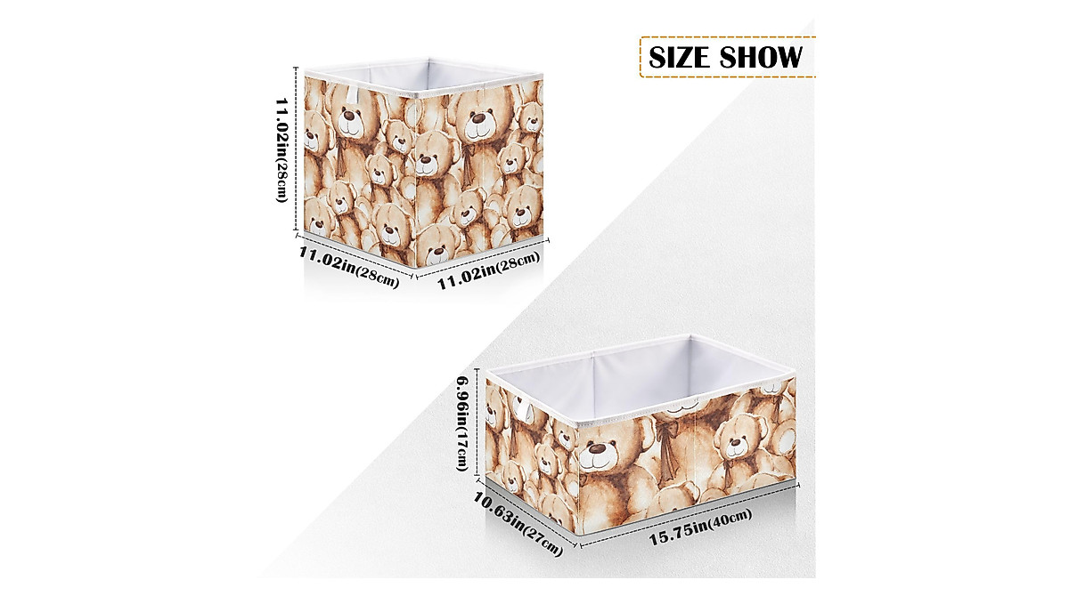 Lovely Teddy Bear Storage Basket - Stylish Toy Organizer