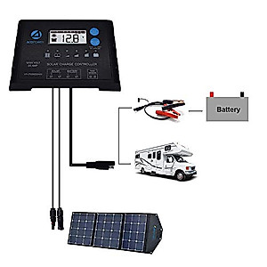 ACOPOWER ProteusX 20A 12V/24V Waterproof Charge Controller with Alligator Clips and Solar Connectors