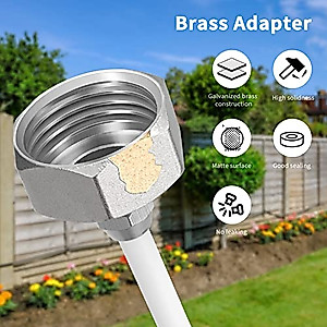 2NLF Misting Cooling System 59FT (18M) Misting Line + 22 Brass Mist Nozzles + a Metal Adapter(3/4”) Outdoor Trampoline Sprinkler Mister Patio Garden Greenhouse for Waterpark