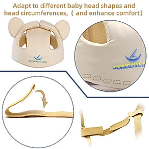 Xifamniy Baby Soft Safety Helmet Foam Head Protector Helmet for Toddler Infant Walking Suit 6-24mnths (B