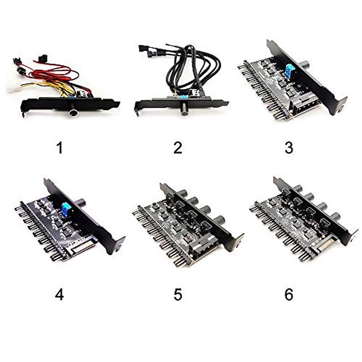 EKDJKK 12V Chassis Fan Hub CPU Cooling, Cooling Fan Hub, Computer CPU Cooling Fans, Adapter Chassis Fan and CPU Fan Hub PC Fan Controller, 3 Pin 4 Pin to 8 Pin CPU Power Adapter
