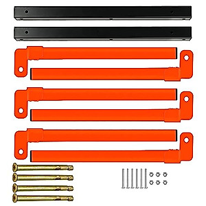 Thanaddo 3-Level Metal Wall Mount Lumber Storage Rack Wood Organizer Rack Lumber Rack Metal Rack Indoor & Outdoor (2PACK)