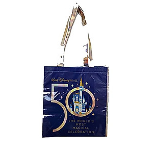 Disney Parks 50th Anniversary Reusable Bag - Medium Size, Blue