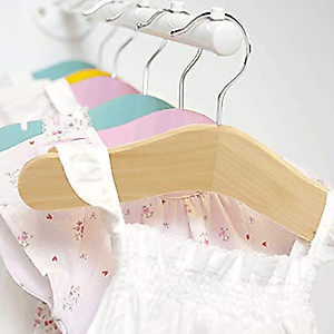 Gazechimp 2 Pieces Wooden Clothes Hangers Baby Children Kids Hanger