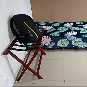 ELEdvb Luggage Rack Luggage Rack Hotel Room Foldable Solid Wood Suitcase Holder Luggage Rack Shelving Suitcase Backpack Hotel Style