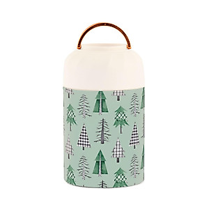 Christmas Green Kids Womens Insulated Food Jar Container with Spoon 17oz/500ml Container For Hot Food Stainless Steel Vacuum Portable Flask Insulated for Office Accessories