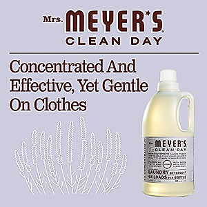 Mrs. Meyer's Liquid Laundry Detergent, Biodegradable Formula Infused with Essential Oils, Lavender, 64 oz (64 Loads)